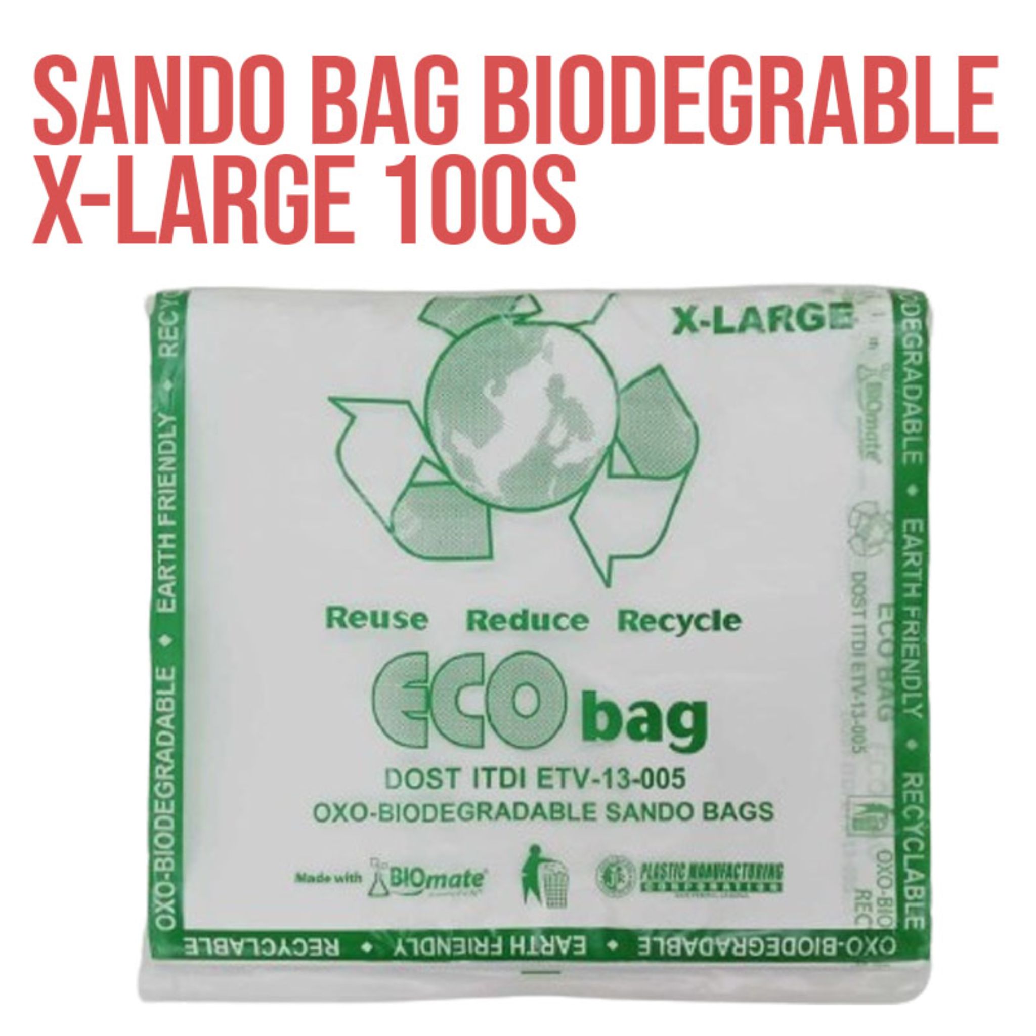 Sando Bag Biodegradable Xlarge 100s | NegosyoNow
