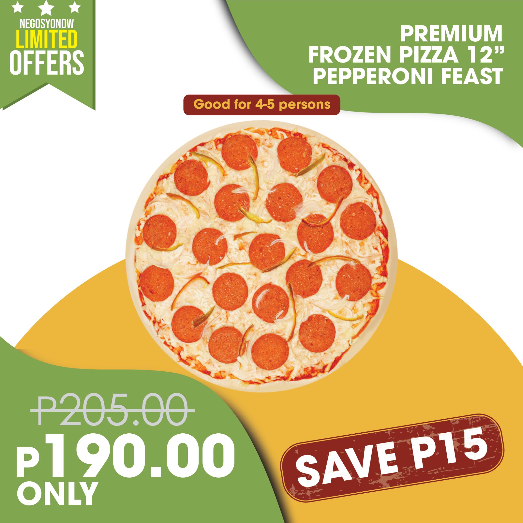 FB LIVE PROMO PERFECTO PREMIUM FROZEN PEPPERONI FEAST PIZZA 12" 1 PC ...