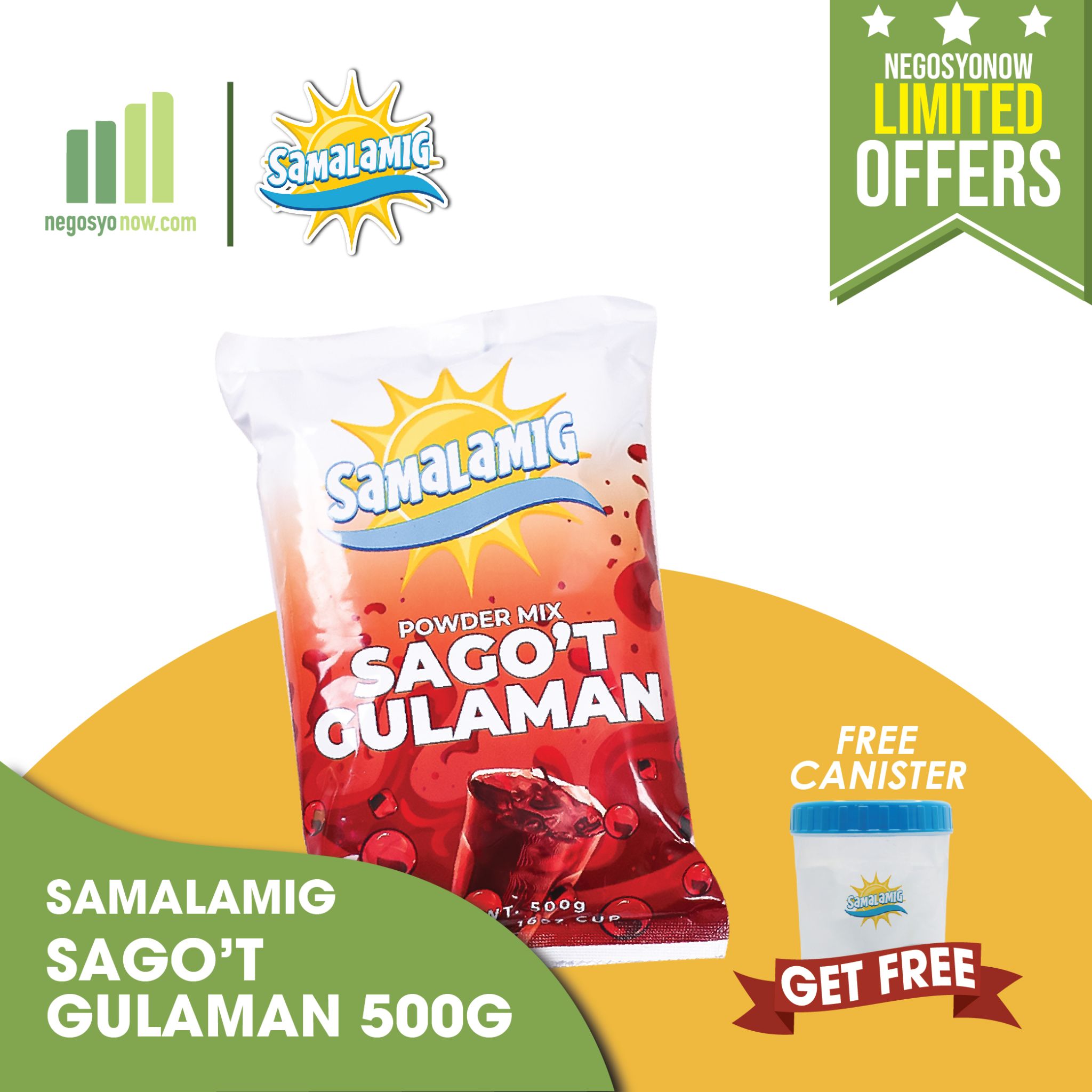 Samalamig Sago't Gulaman 500g with canister | NegosyoNow