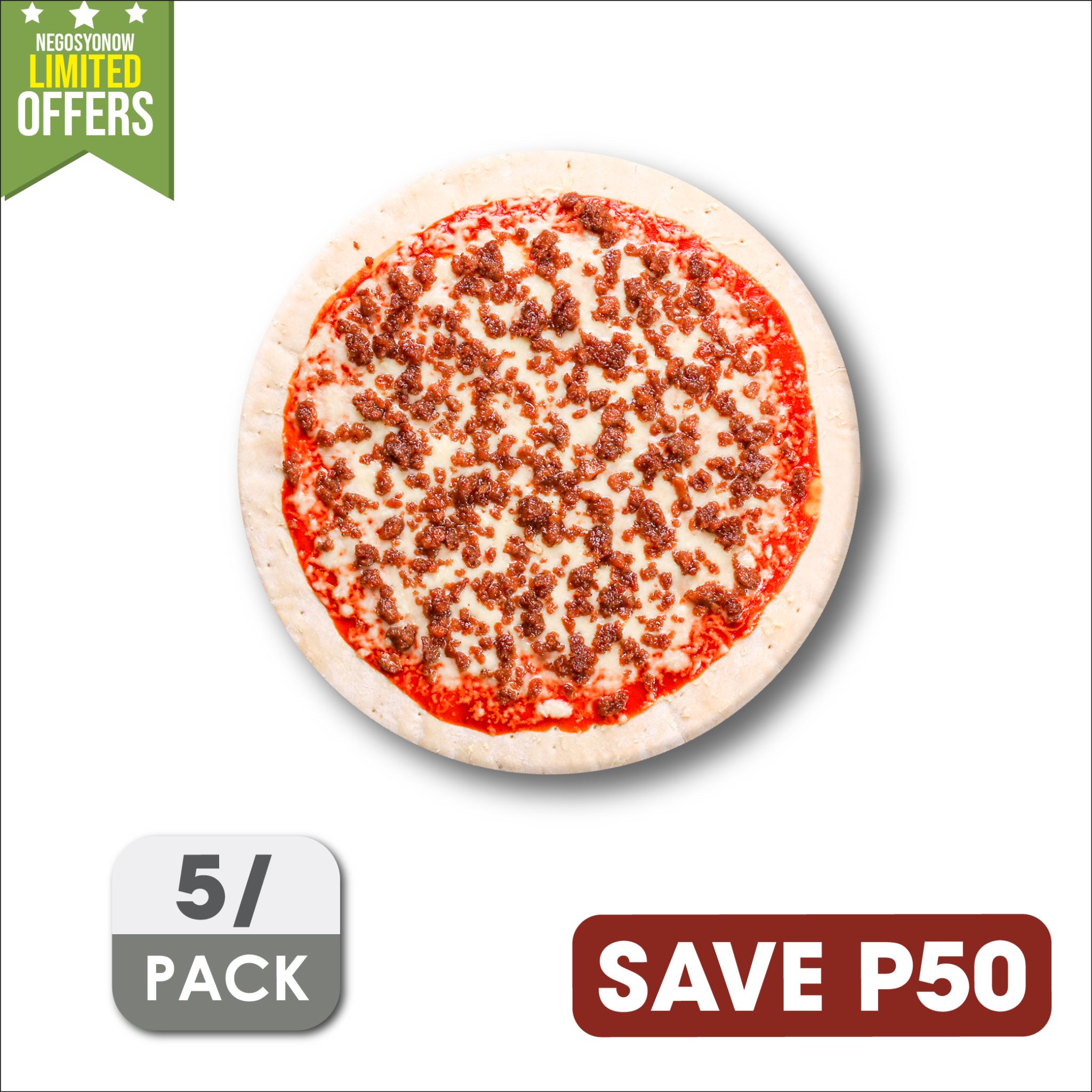 Burger Pizza Bundle 10.5" x 5 pcs | NegosyoNow