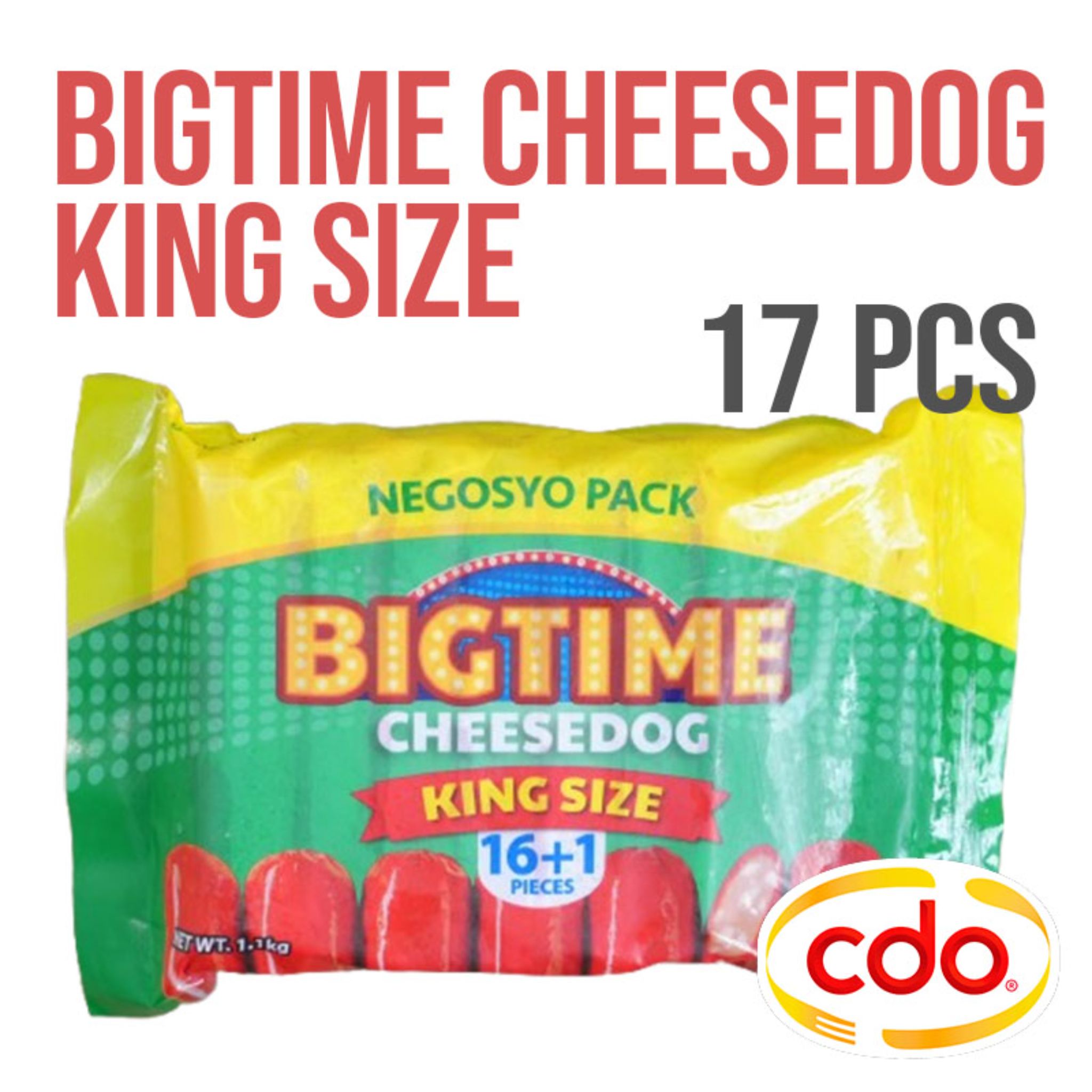 Bigtime Cheese Hotdog King Size 1kg | NegosyoNow