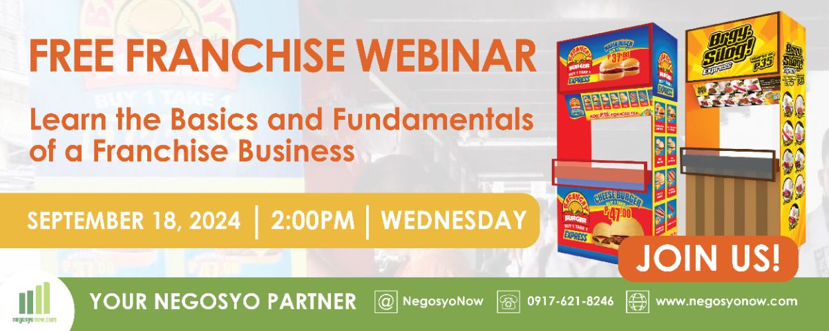 Free Franchise Webinars September 18, 2024 | NegosyoNow